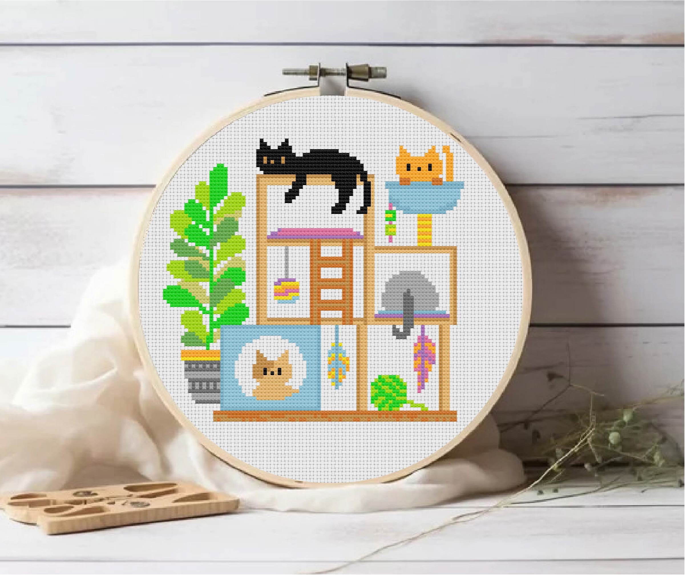 Cats Cross Stitch Pattern Black Cat Cross Stitch Cute Cat Cross Stitch ...