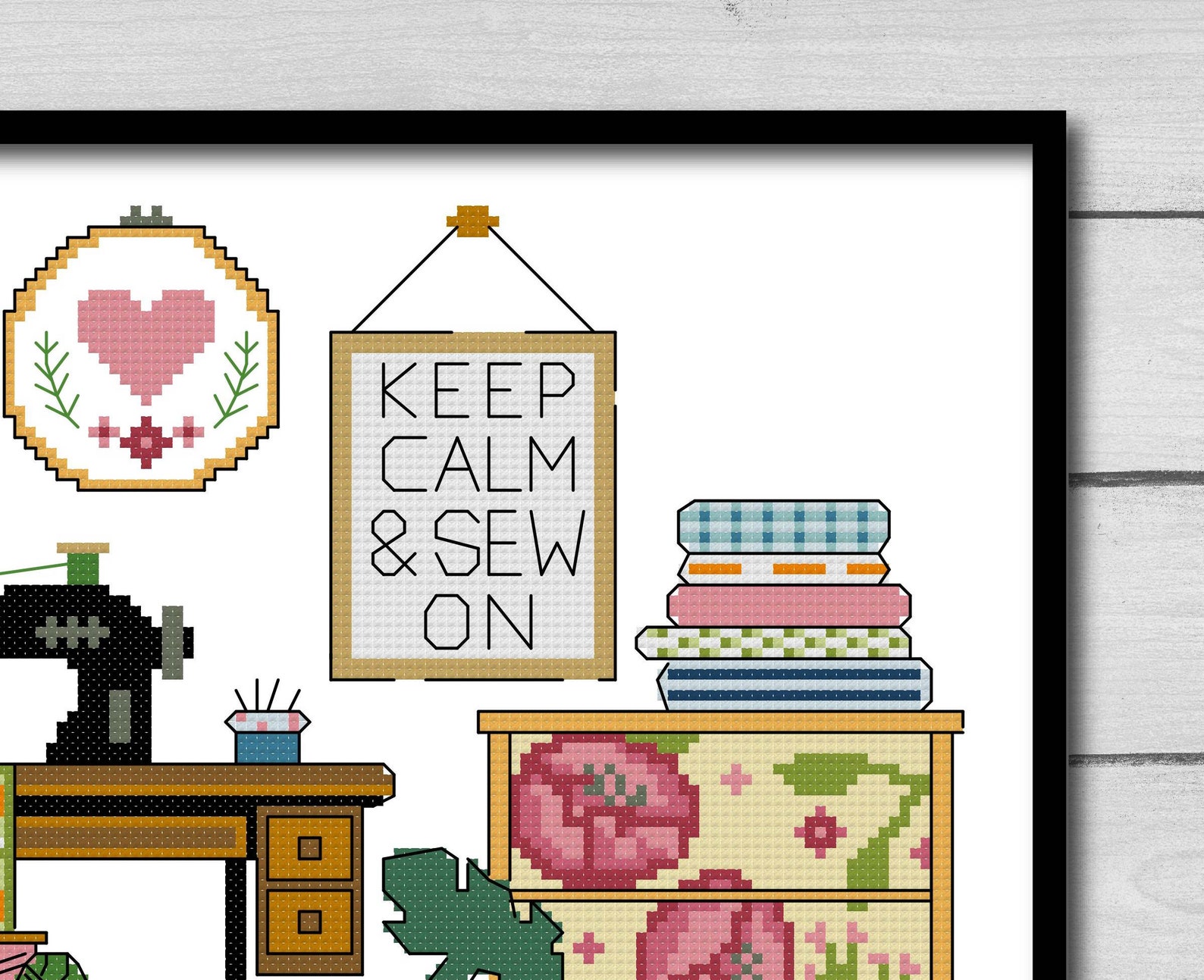 Sewing Room Cross Stitch Pattern Sewing Machine Cross Stitch - Etsy UK