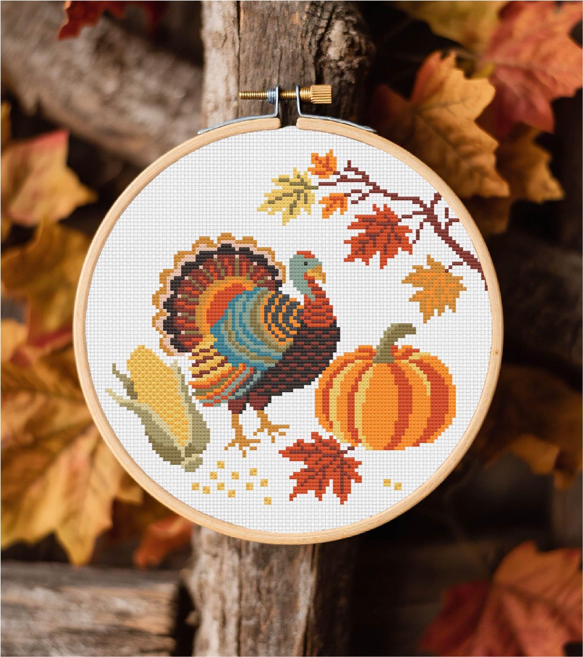 Fall Cross Stitch Pattern Thanksgiving Cross Stitch Pattern Pumpkin ...