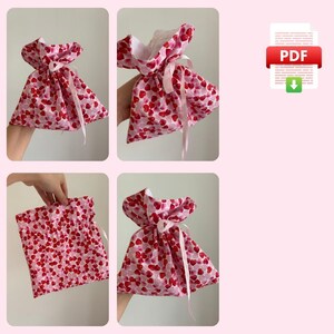 Reusable Fabric Gift Bag Sewing Pattern: Easy Drawstring (PDF Guide) - Etsy