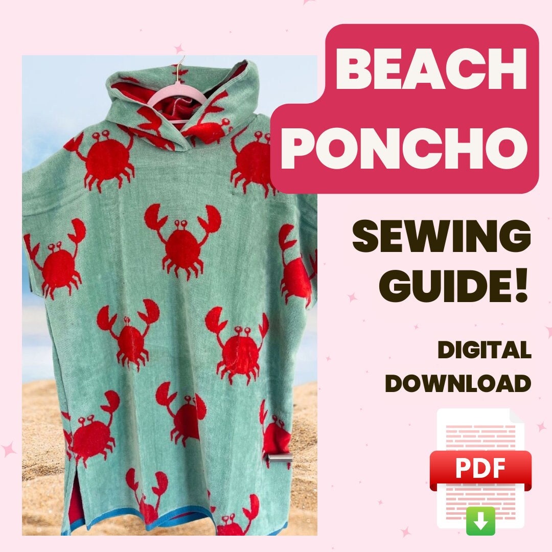 DIY Beach Poncho Sewing Guide Learn to Make Your Own Hooded Changing ...