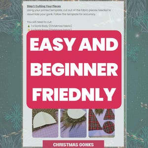 Christmas Gonk Sewing Pattern: Beginner-friendly Gnome (digital ...