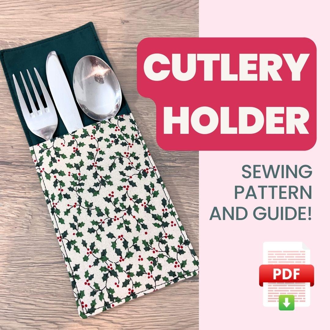 DIY Cutlery Holder Sewing Guide & Pattern, Digital Download // Easy-to ...