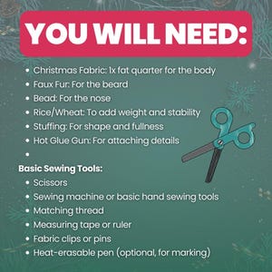 Christmas Gonk Sewing Pattern: Beginner-friendly Gnome (digital ...