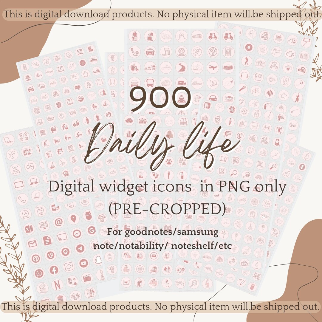 900 Daily Life Icons, Pre-cropped PNG Stickers (digital Download) - Etsy