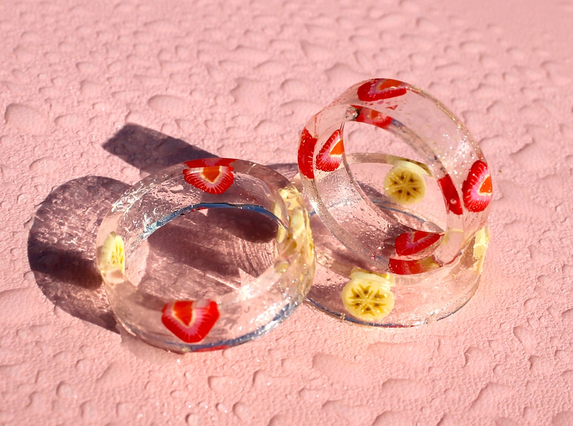 Cute Fruit Rings Handmade Fruity Ring Fruit Ring Fruit - Etsy UK