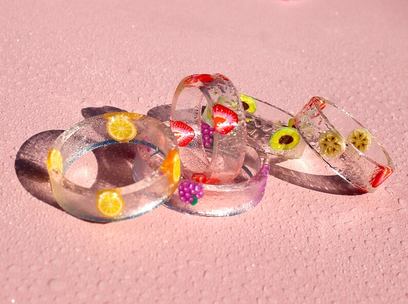 Cute Fruit Rings Handmade Fruity Ring Fruit Ring Fruit - Etsy UK