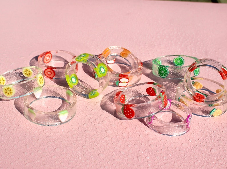 Cute Fruit Rings Handmade Fruity Ring Fruit Ring Fruit - Etsy UK