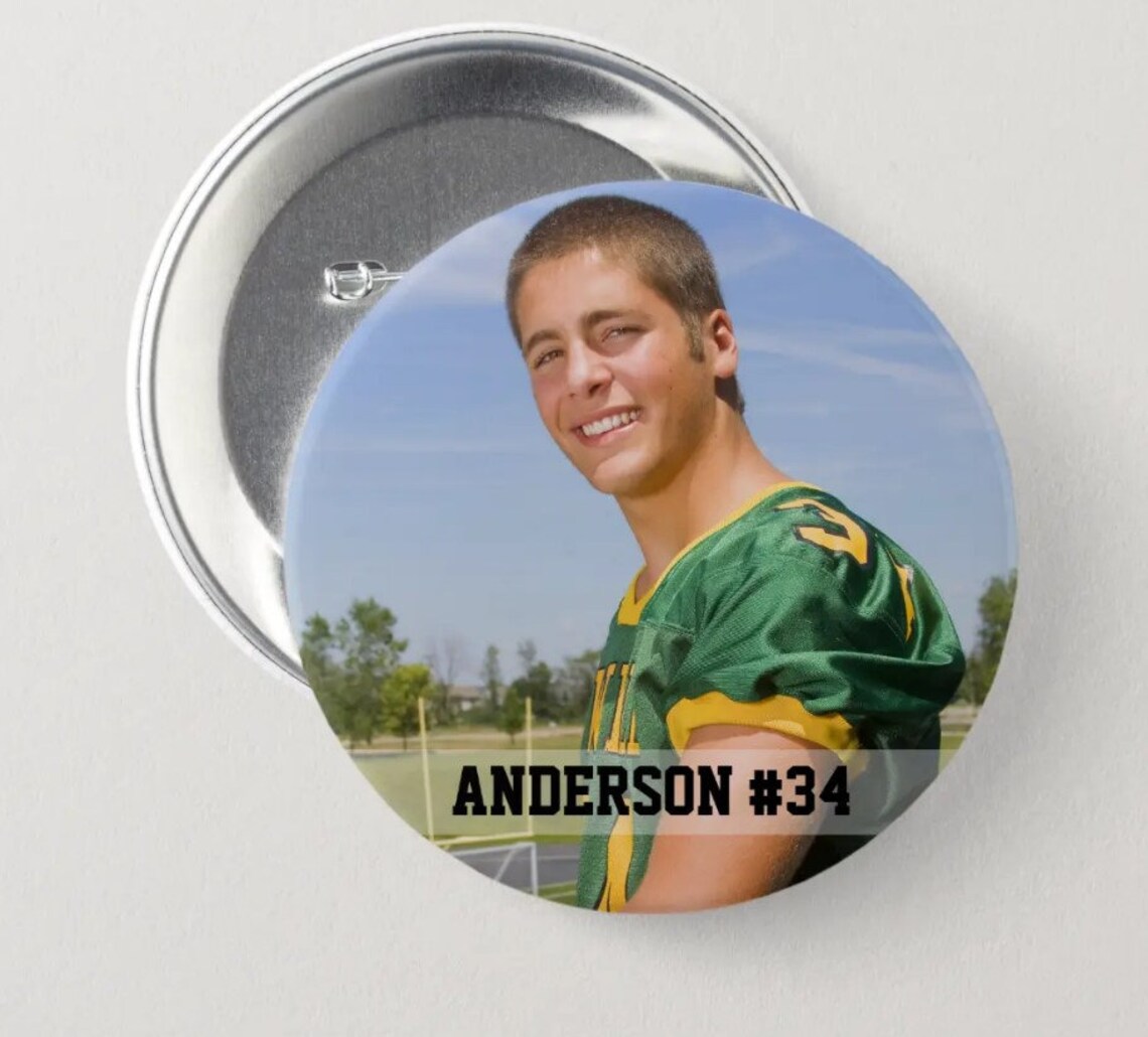 Custom Face Cutout Buttons, Sport Photo Button, Pet Memorial Photo ...