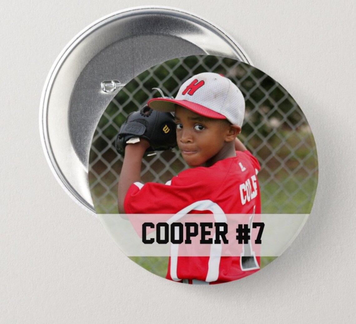 Custom Face Cutout Buttons, Sport Photo Button, Pet Memorial Photo ...