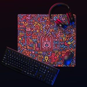 Keith Haring Pop Art Gaming Mouse Pad Graffiti Doodle Art - Etsy