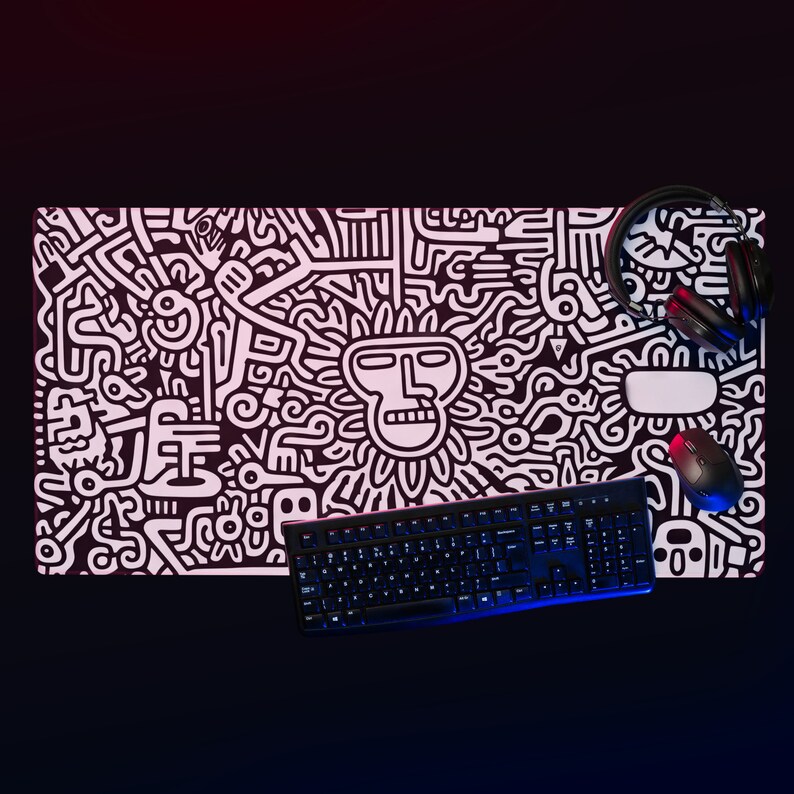 Keith Haring Pop Art Gaming Mouse Pad Graffiti Doodle Art - Etsy