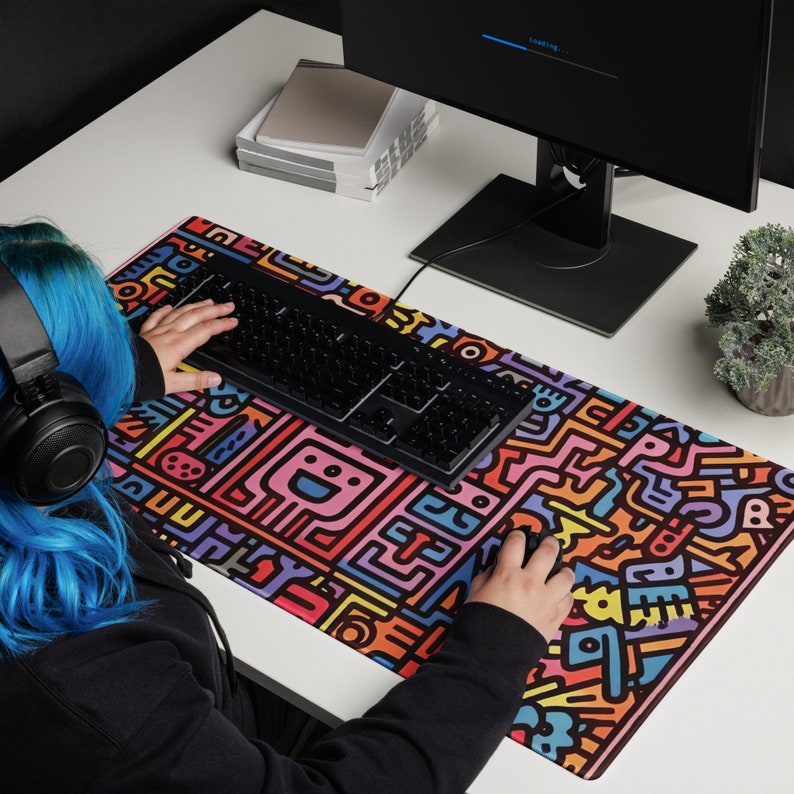 Keith Haring Pop Art Gaming Mouse Pad Graffiti Doodle Art - Etsy