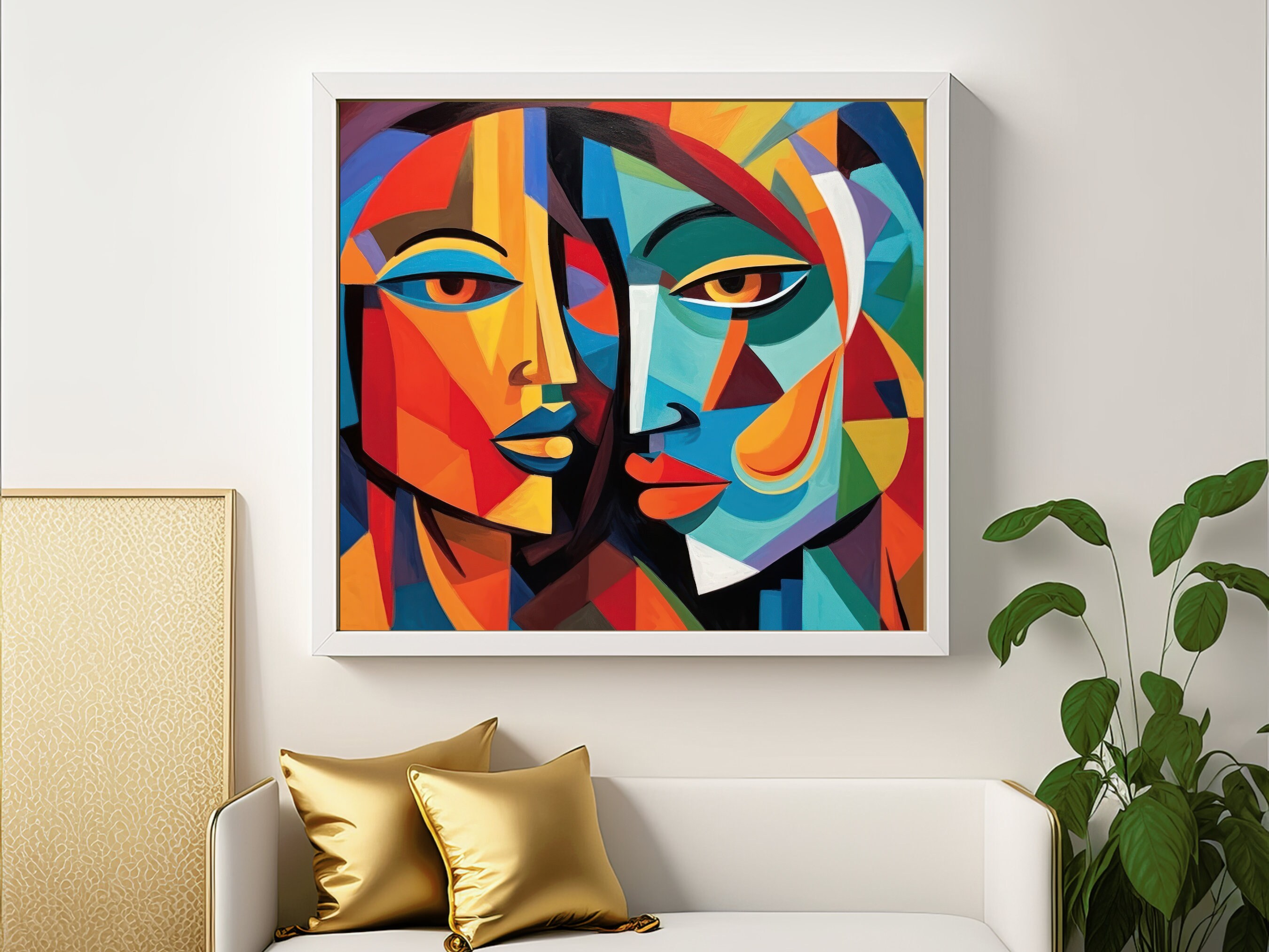Pablo Picasso Inspired Cubist Figures Unframed Poster - Etsy