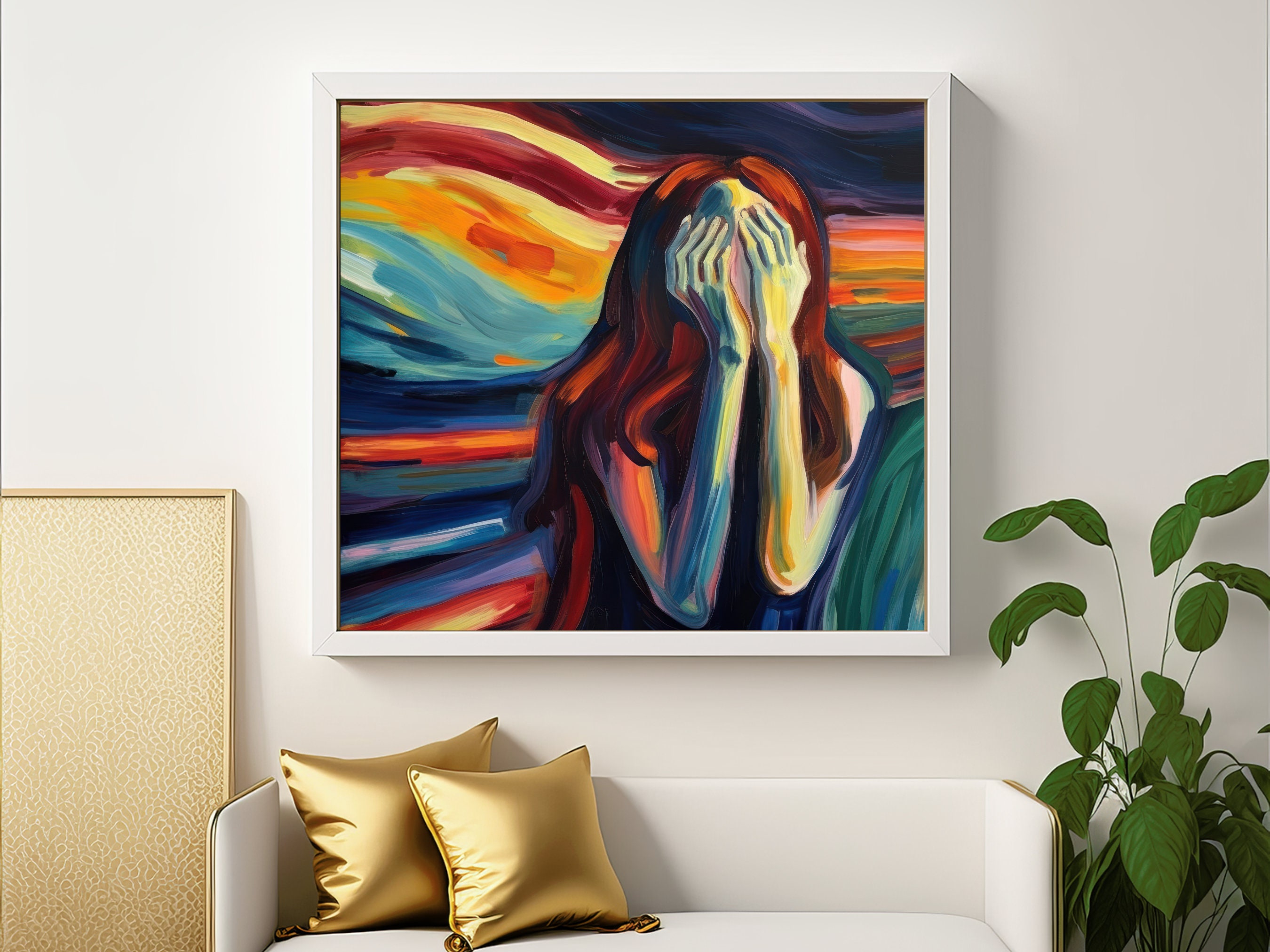 Existential Art Inspired by Edvard Munch Expressionist - Etsy