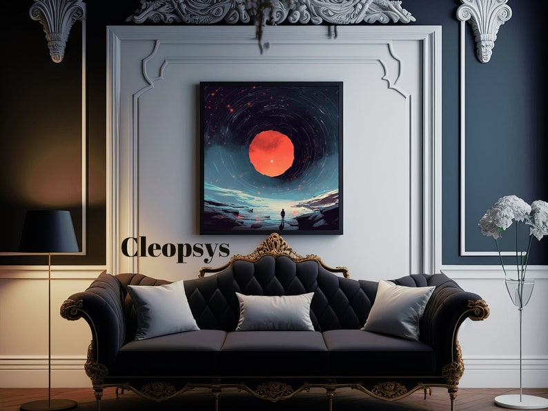 Astronaut in Space Art Digital Download Celestial Exploration Printable ...