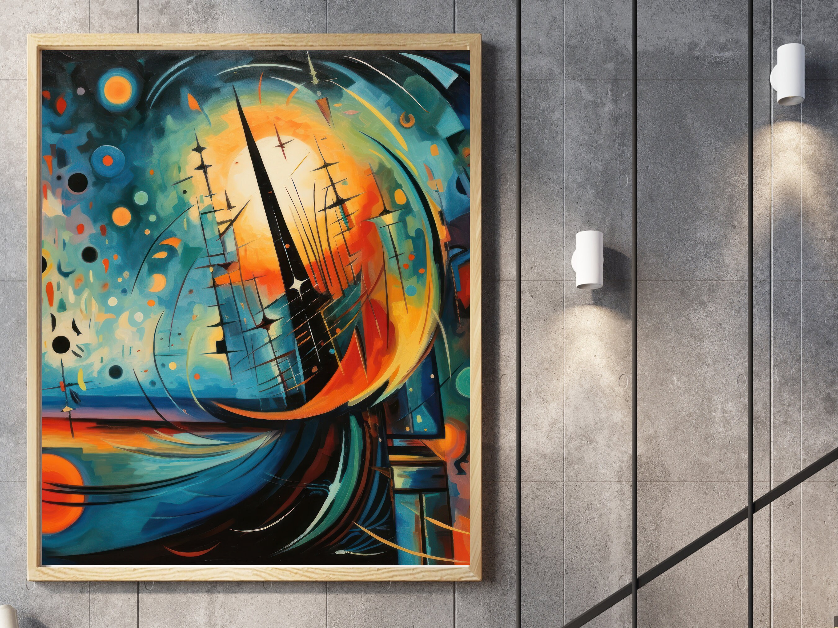 Wassily Kandinsky Inspired Abstract Marine Art Poster - Etsy