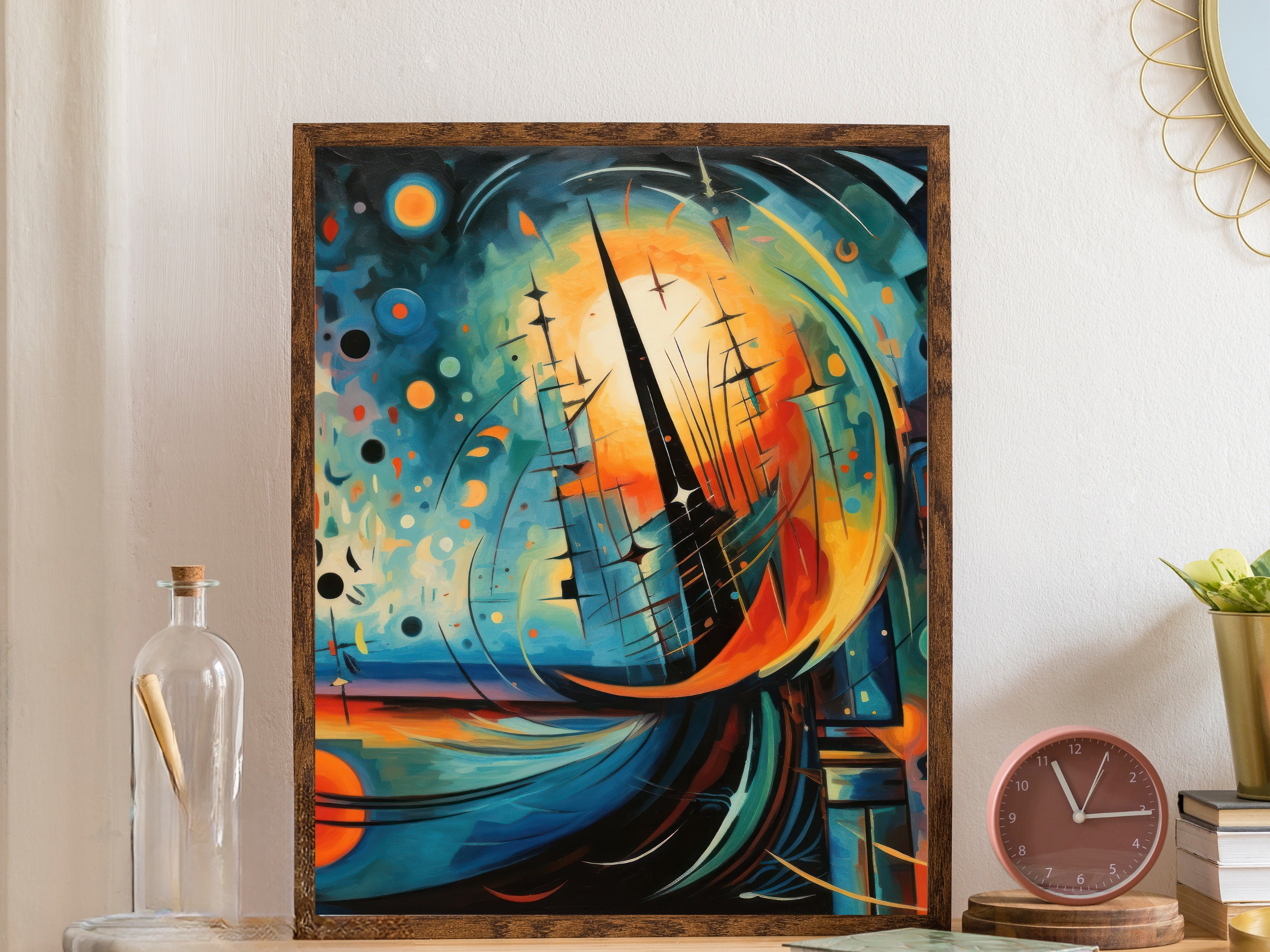 Wassily Kandinsky Inspired Abstract Marine Art Poster - Etsy