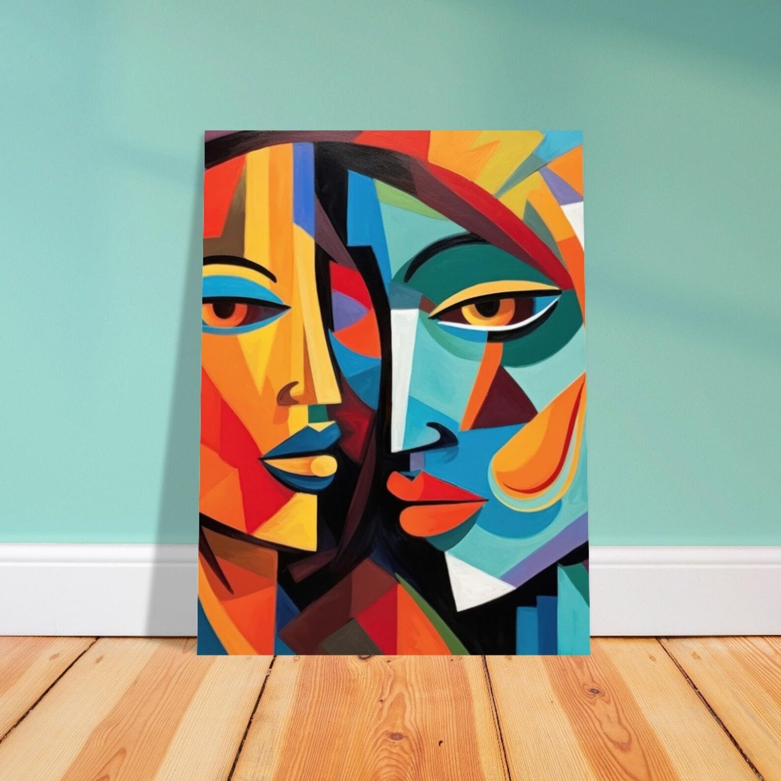 Pablo Picasso Inspired Cubist Figures Unframed Poster Absurdist ...