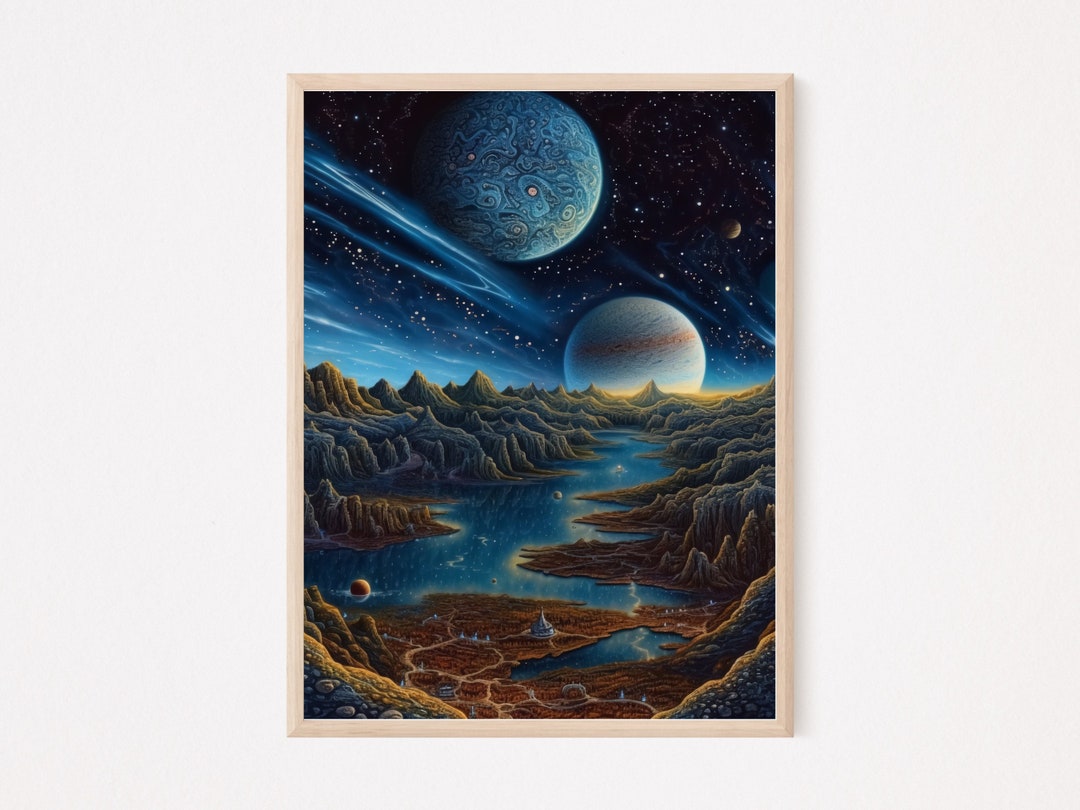 Fantasy Alien Planet Landschaft Digitale Kunst Sofort Download ... Fantasy Alien Planet Landschaft Digitale Kunst Sofort Download ...