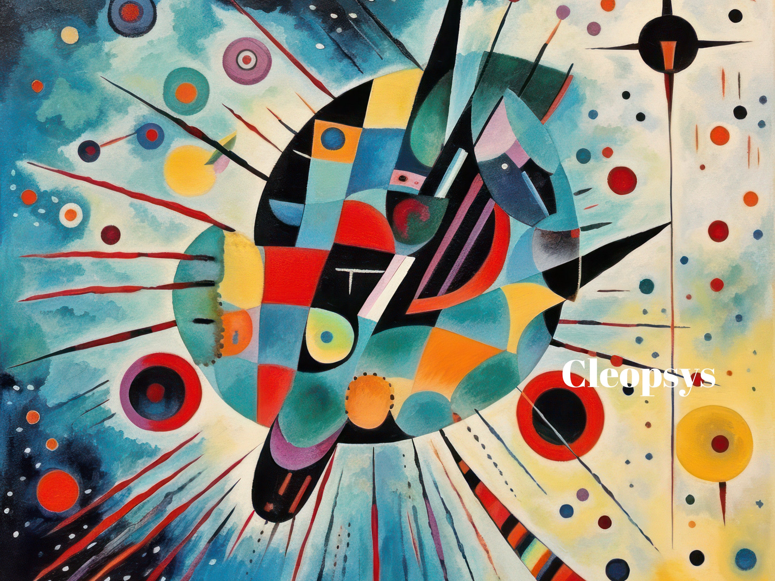 Wassily Kandinsky Inspired Abstract Art Poster Absurdist - Etsy