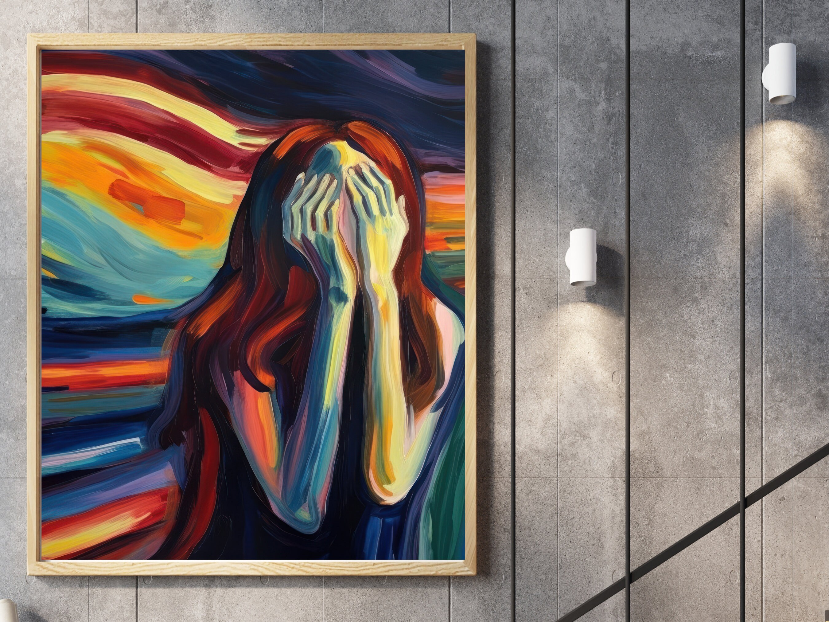 Existential Art Inspired by Edvard Munch Expressionist - Etsy