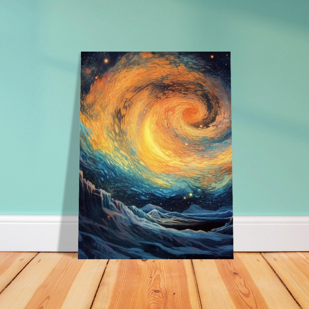 Cosmical Landscape Space Art Miky Way Unframed Poster Sky - Etsy