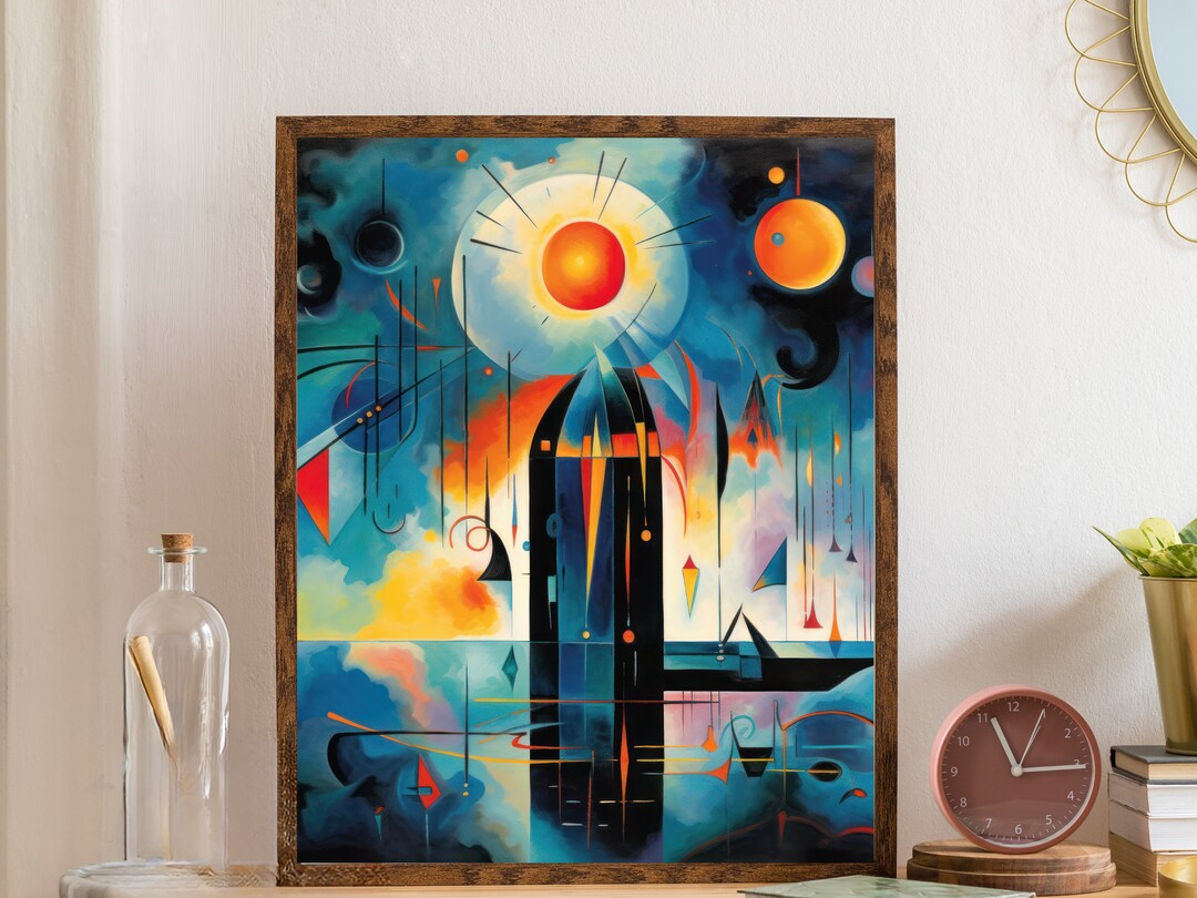 Wassily Kandinsky Inspired Abstract Art Poster Absurdist Abstract Art ...