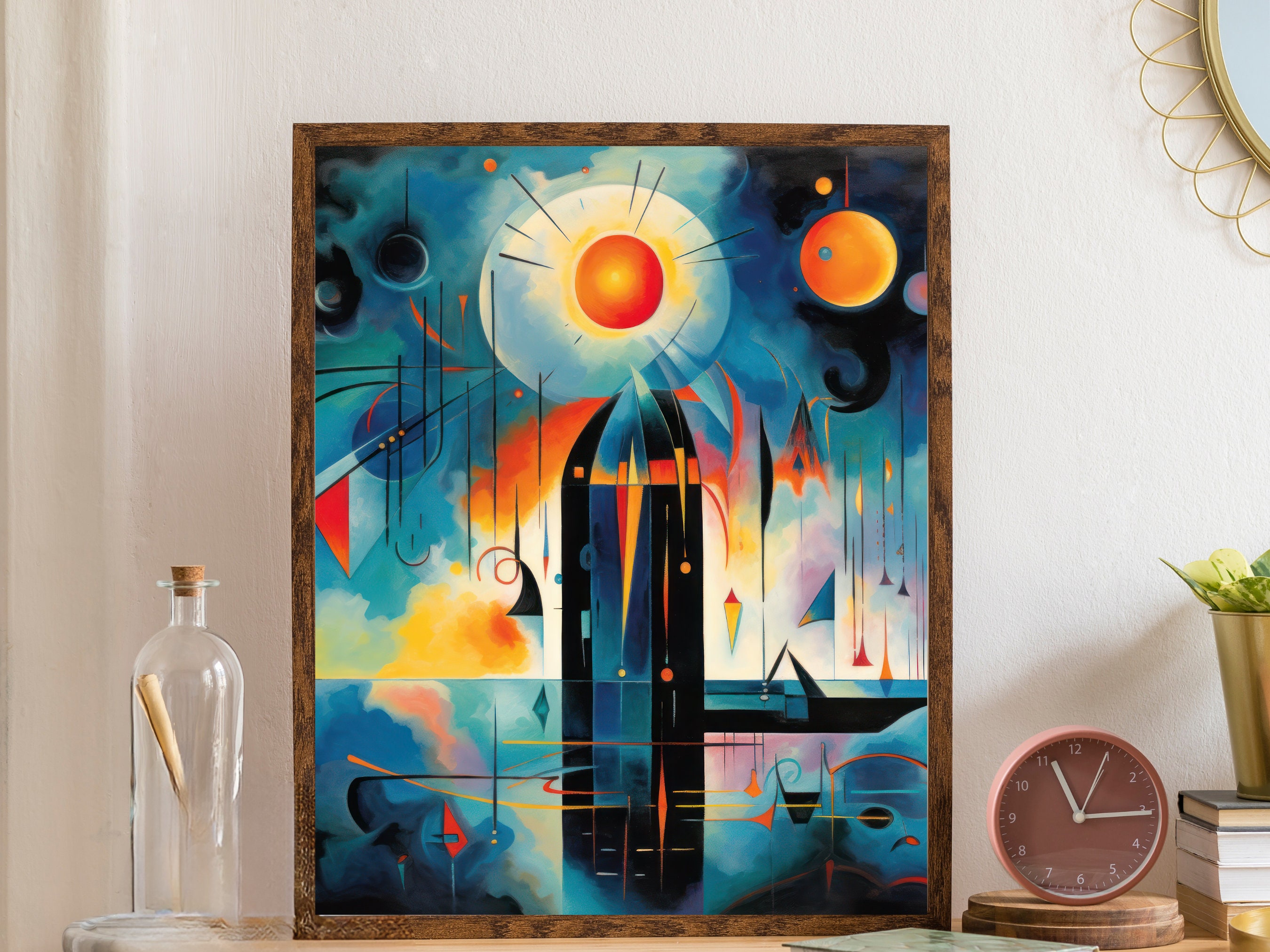 Wassily Kandinsky Inspired Abstract Art Poster Absurdist Abstract Art ...