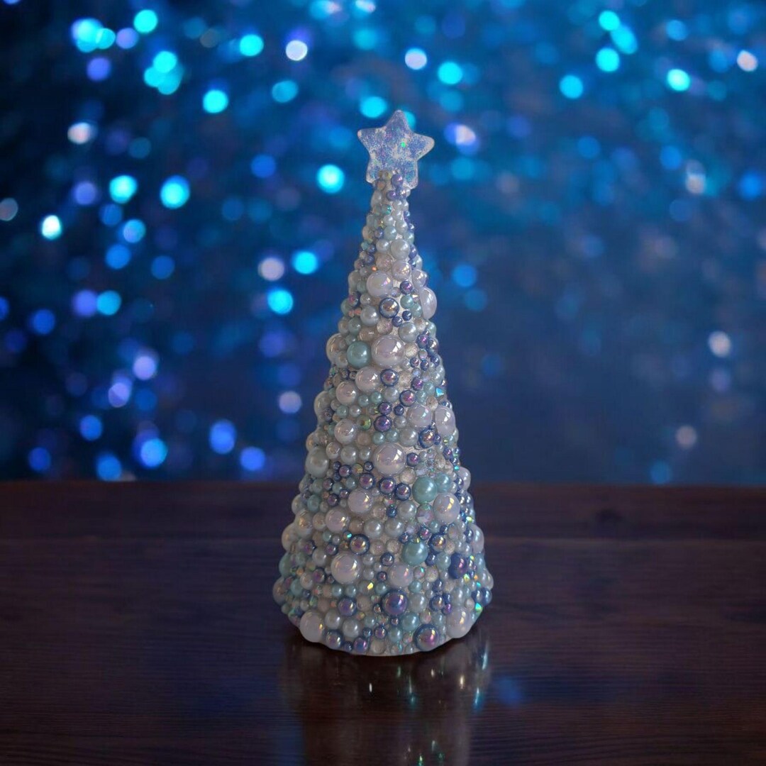 Mini Rhinestone and Pearl Christmas Tree: Glam Holiday Decor - Etsy