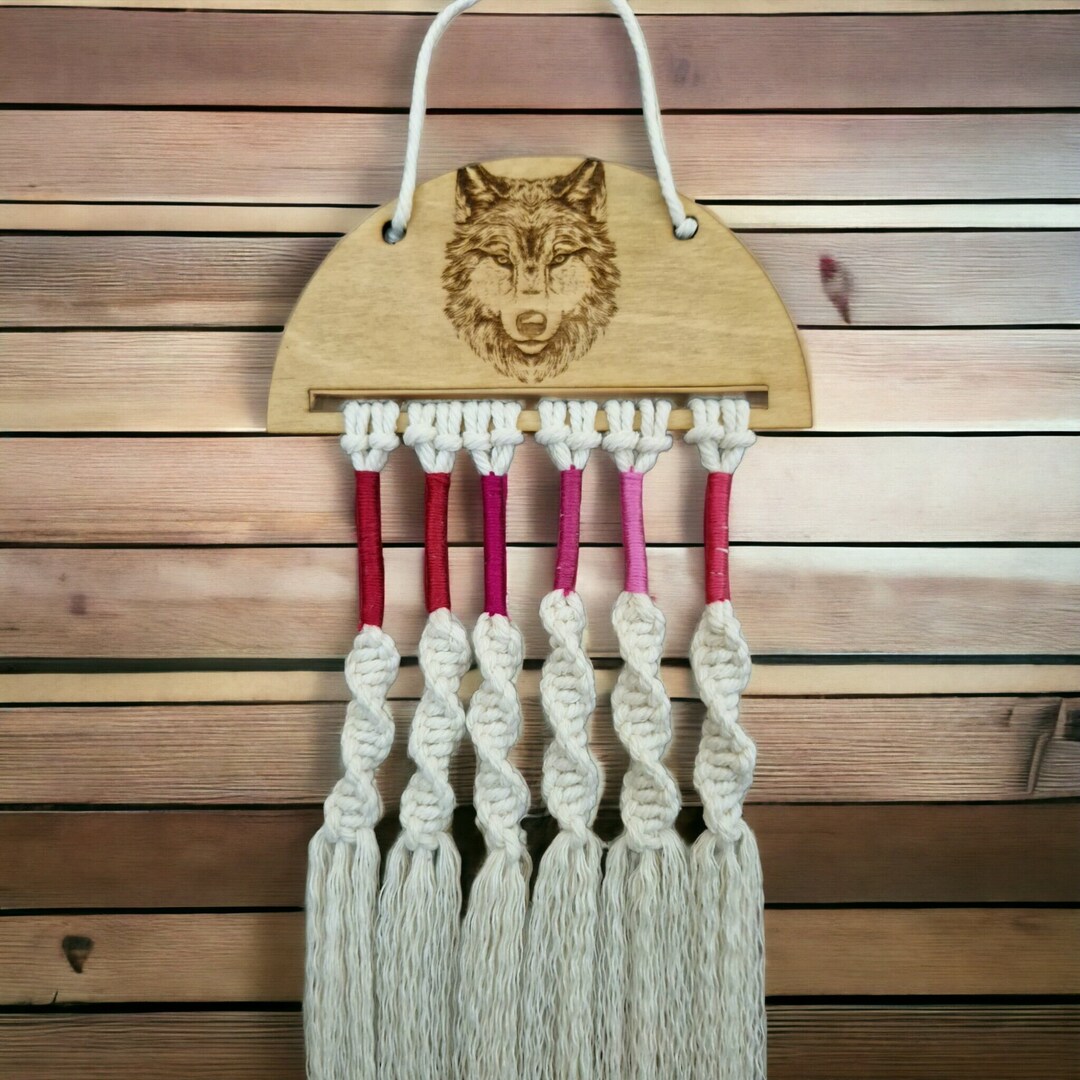Wolf Macrame Wall Hanging Wolf Wall Art Macrame Wolf - Etsy