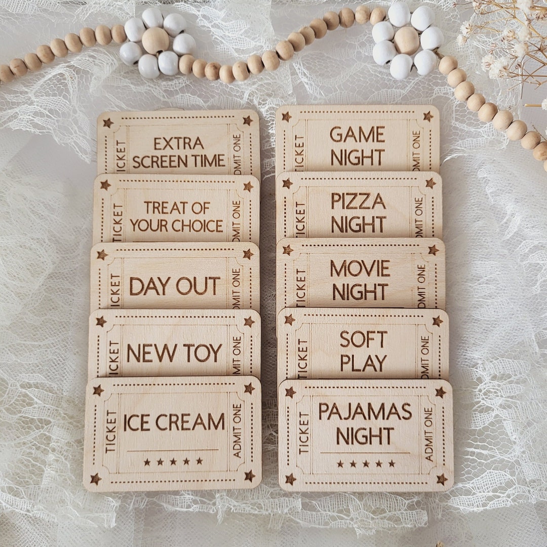 Behaviour Management Tools Wooden Token Set of Appreciation, Reward ...