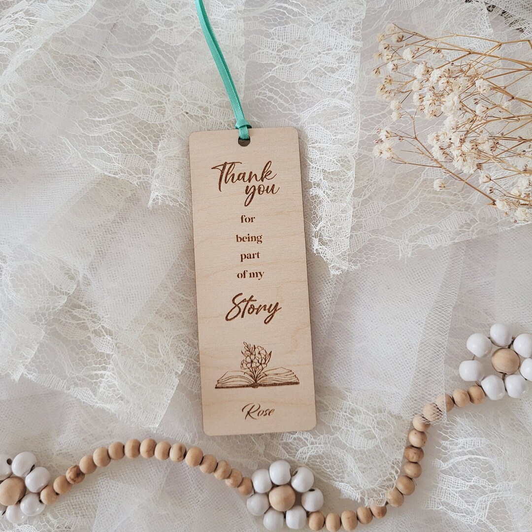 Personalised Wooden Bookmark / Thank You Gift for Teachers / Thank You ...