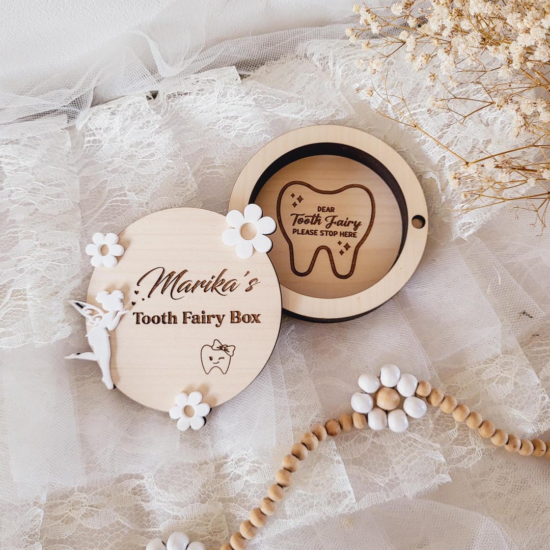 Personalised Tooth Fairy Box – Tooth Fairy Treasure Box – Custom Wooden ...