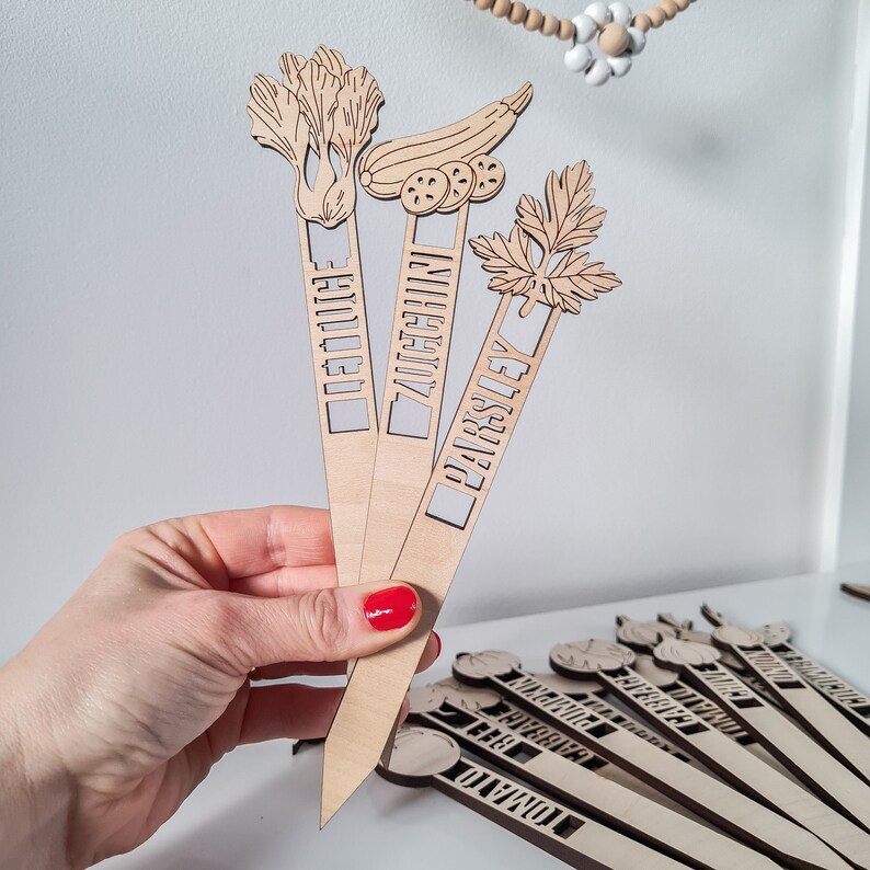 Garden Makers Herbs / Vegetable Labels Garden Stakes Plant - Etsy