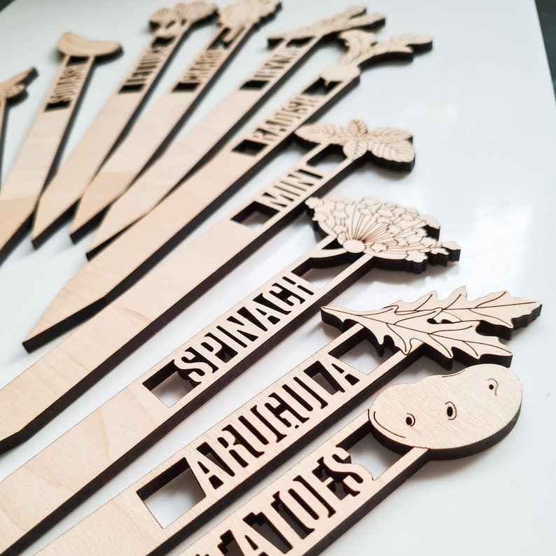 Garden Makers Herbs / Vegetable Labels Garden Stakes Plant - Etsy