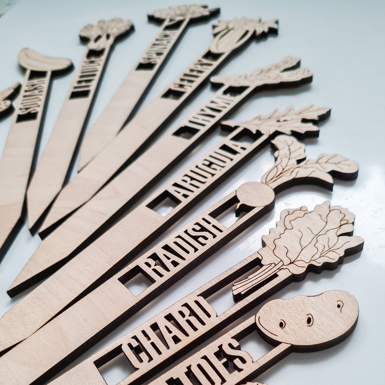 Garden Makers Herbs / Vegetable Labels Garden Stakes Plant - Etsy