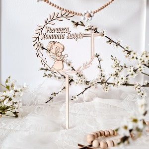Communion Girl Personalised Cake Topper - Etsy
