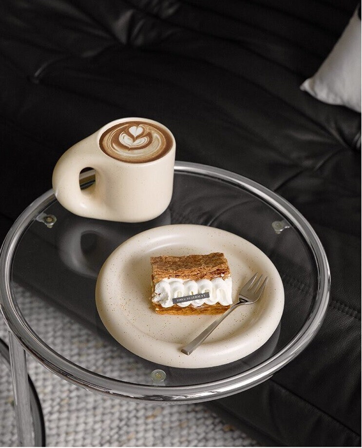 Stylish Ceramic Coffee Mug and Breakfast Plate Tea Cup - Etsy