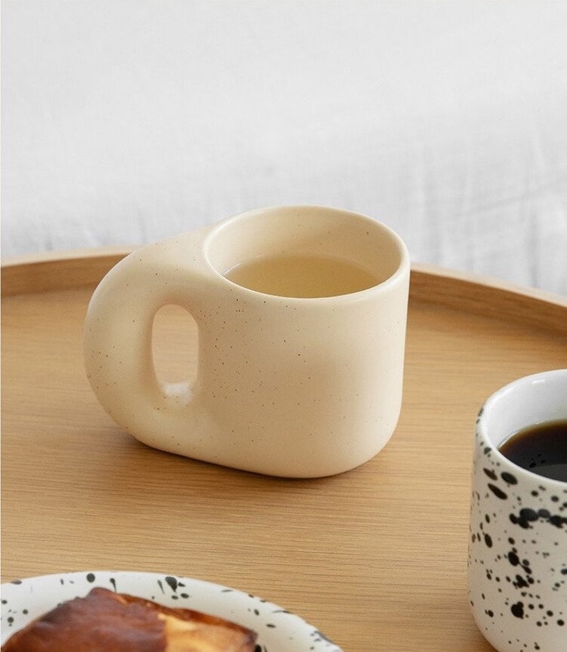 Stylish Ceramic Coffee Mug and Breakfast Plate Tea Cup - Etsy