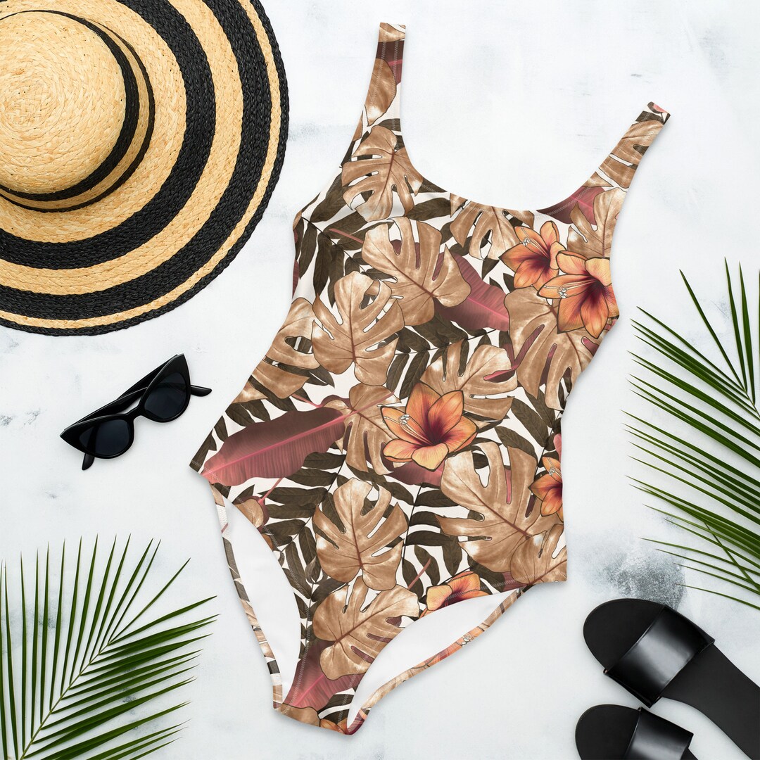 One-piece Hawaiian Print Swimsuit by Offshore Vibes - Etsy