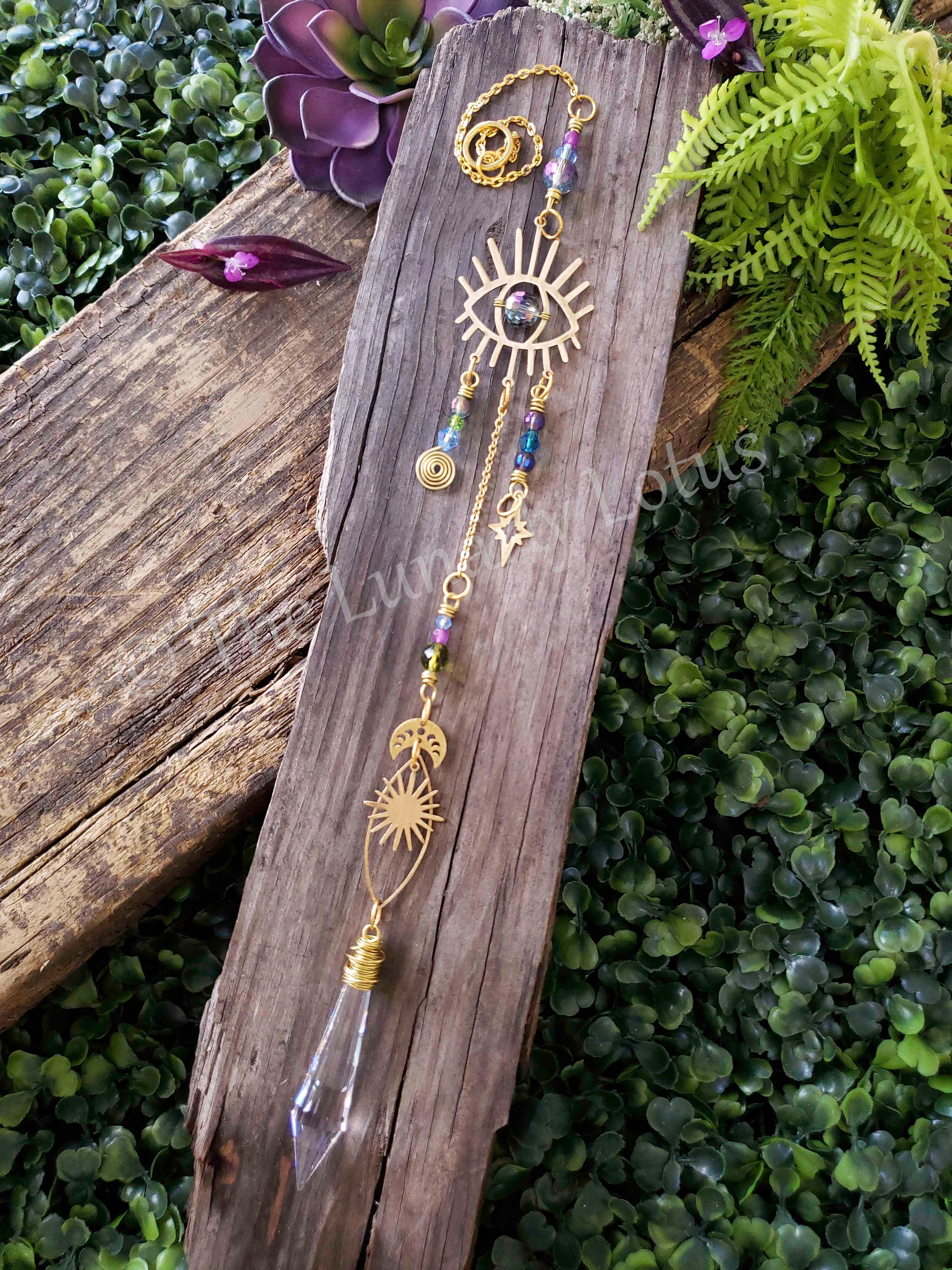 Evil Eye Suncatcher Colorful Suncatcher Moonphase - Etsy