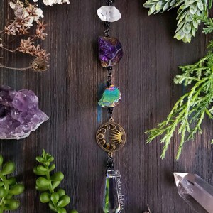 Crystal Car Charm, Witchy Car Charm, Moon Car Charm, Boho Car Charm ...
