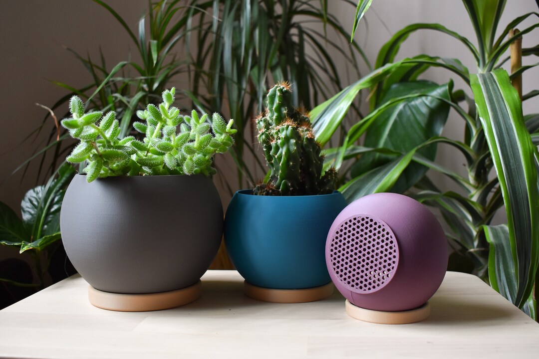 Coloured Sphere Plant Pot With Drainage, 3D Printed Eco Friendly PLA - Etsy