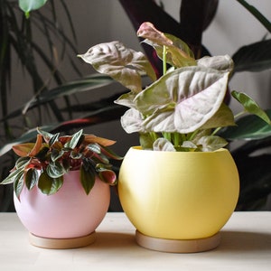 Pastel Sphere Planter Pot With Drainage, 3D Printed Eco Friendly PLA ...