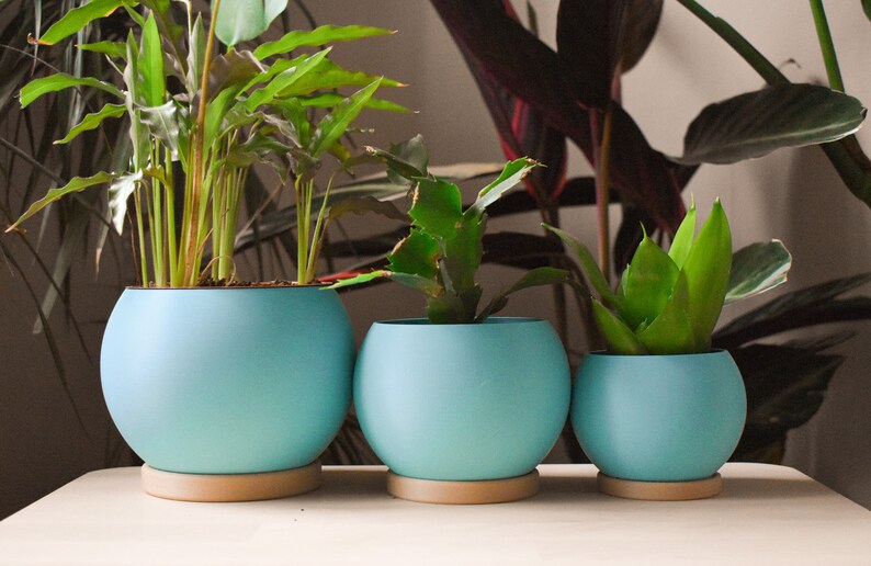 Pastel Sphere Planter Pot With Drainage, 3D Printed Eco Friendly PLA ...