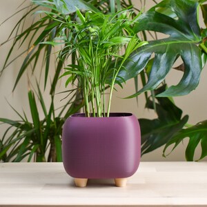 Rounded Cube Pot, Planter, Pot With Feet, Coloured Pot, Indoor Plant ...