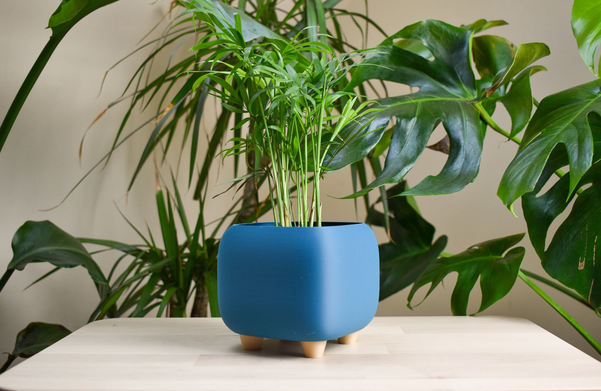 Rounded Cube Pot Planter Pot With Feet Coloured Pot Indoor - Etsy UK