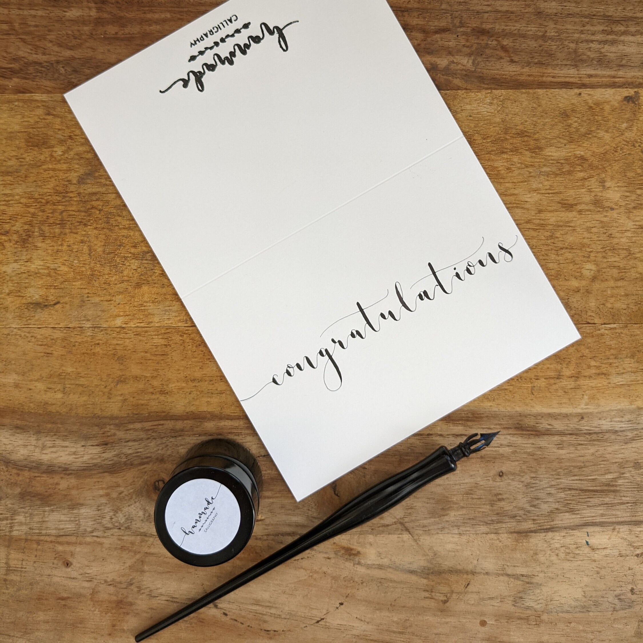 Congratulations Card — Hanmade Calligraphy - Wedding and Events Modern ...