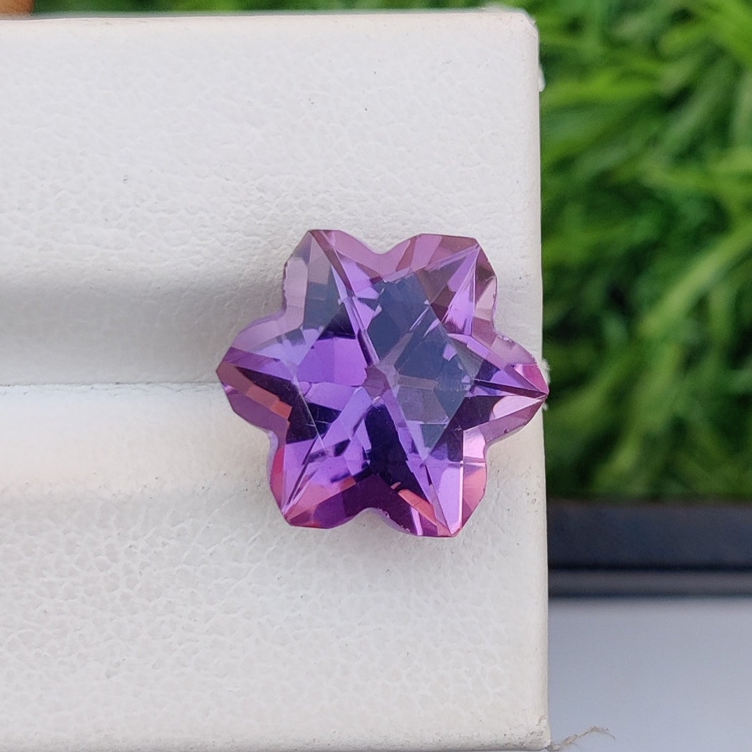 Natural Purple Amethyst Rare Snowflake Cut Good Quality Beautiful Look ...